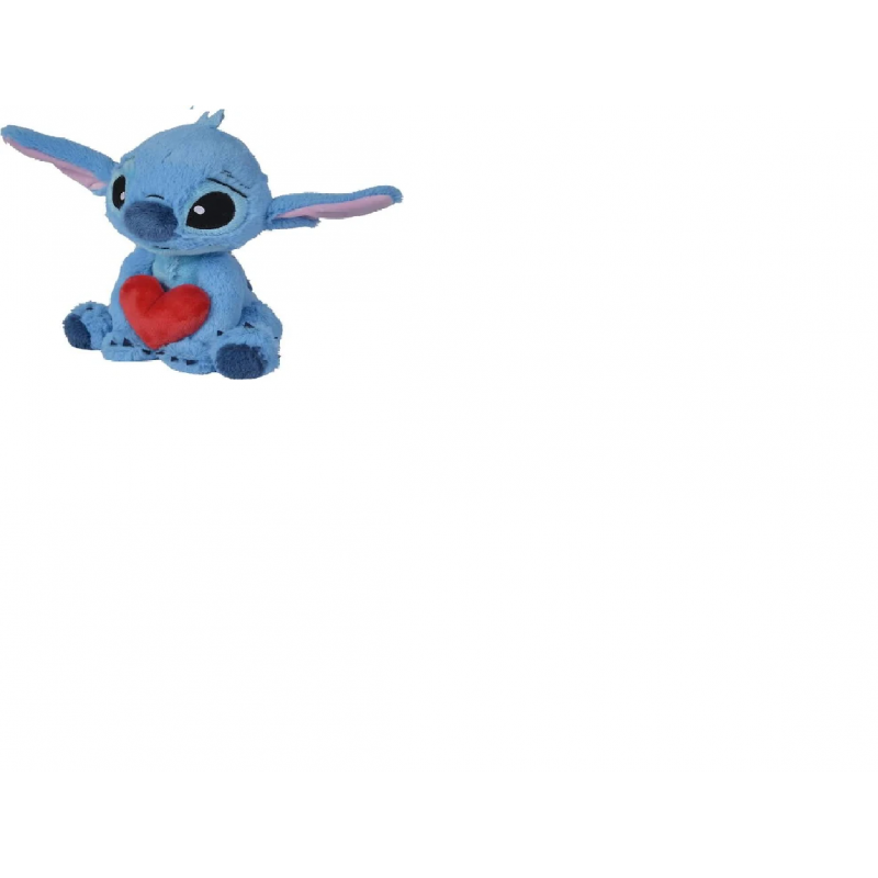 Disney Stitch Holding Heart Plush (25cm)