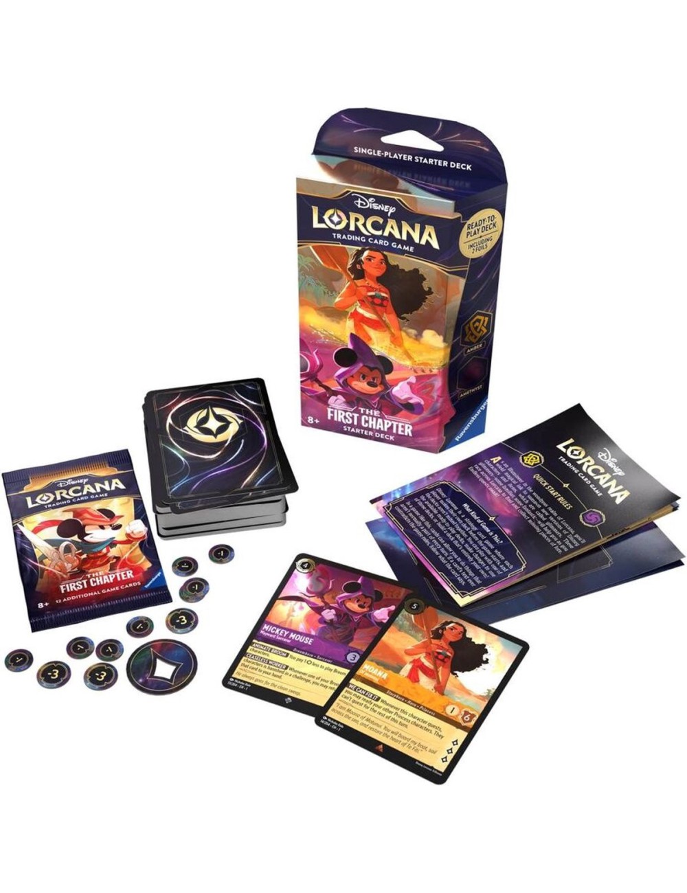 Disney Lorcana The First Chapter Sorcerer Mickey Moana Starter Deck